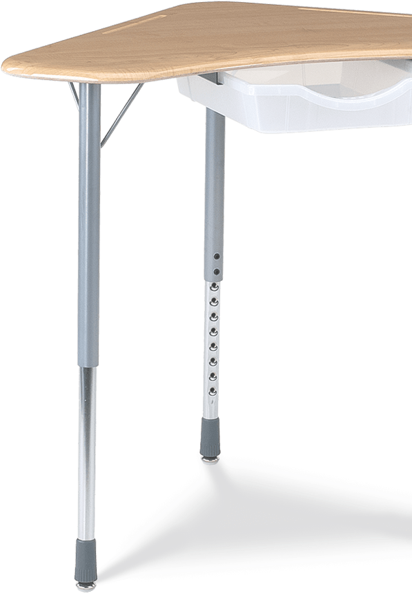 Zuma Zboom Desk With Tote Tray - Virco Zuma Laminate Adjustable Height ...