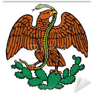 Download Color Eagle And Snake From Mexican Flag Wall Mural - Aztec ...