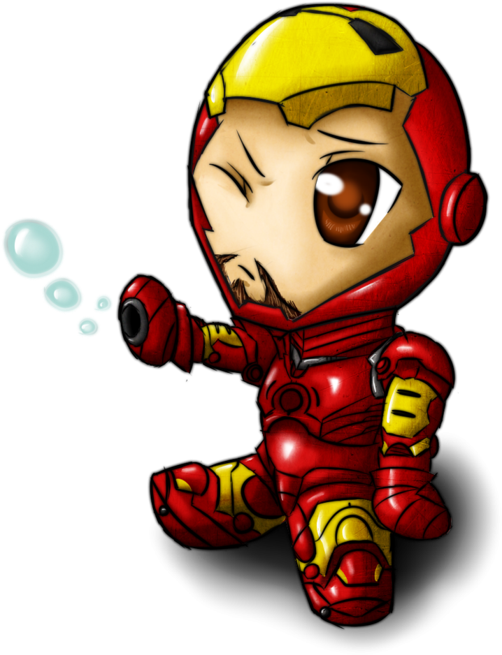 Download Iron Man Cute Cartoon PNG Image with No Background - PNGkey.com