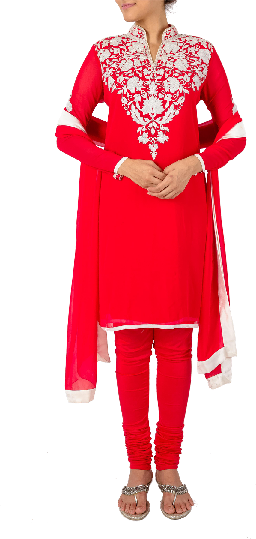 Red And White Kurta Set By Asal By Abu Sandeep - Kurta - Free ...