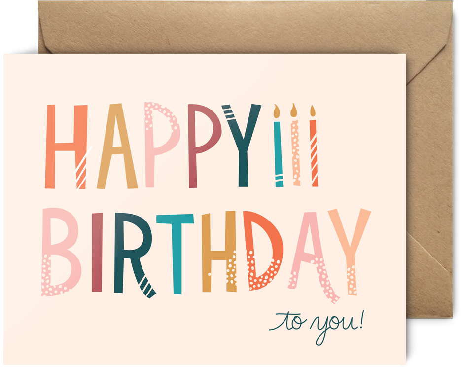 Download Happy Birthday Type Card PNG Image with No Background - PNGkey.com