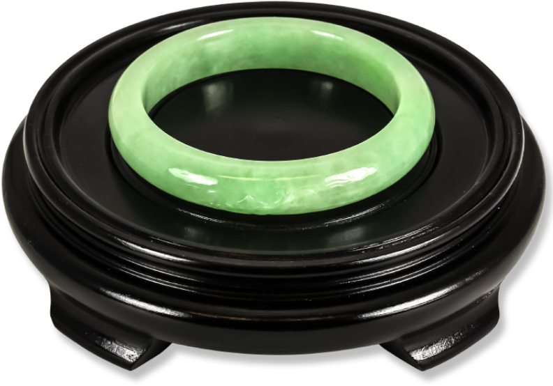 Download 55mm Natural Green Jadeite Jade Smooth One-piece Bangle PNG ...