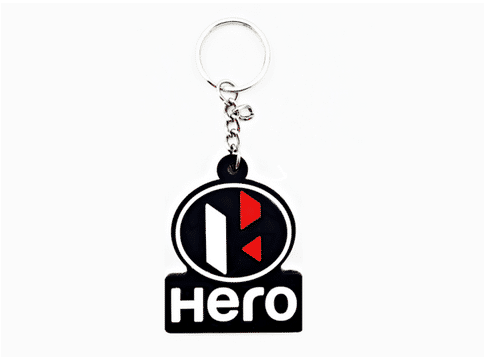Download Hero Bike Logo Rubber 3d Key Chain - Motorcycle PNG Image with ...