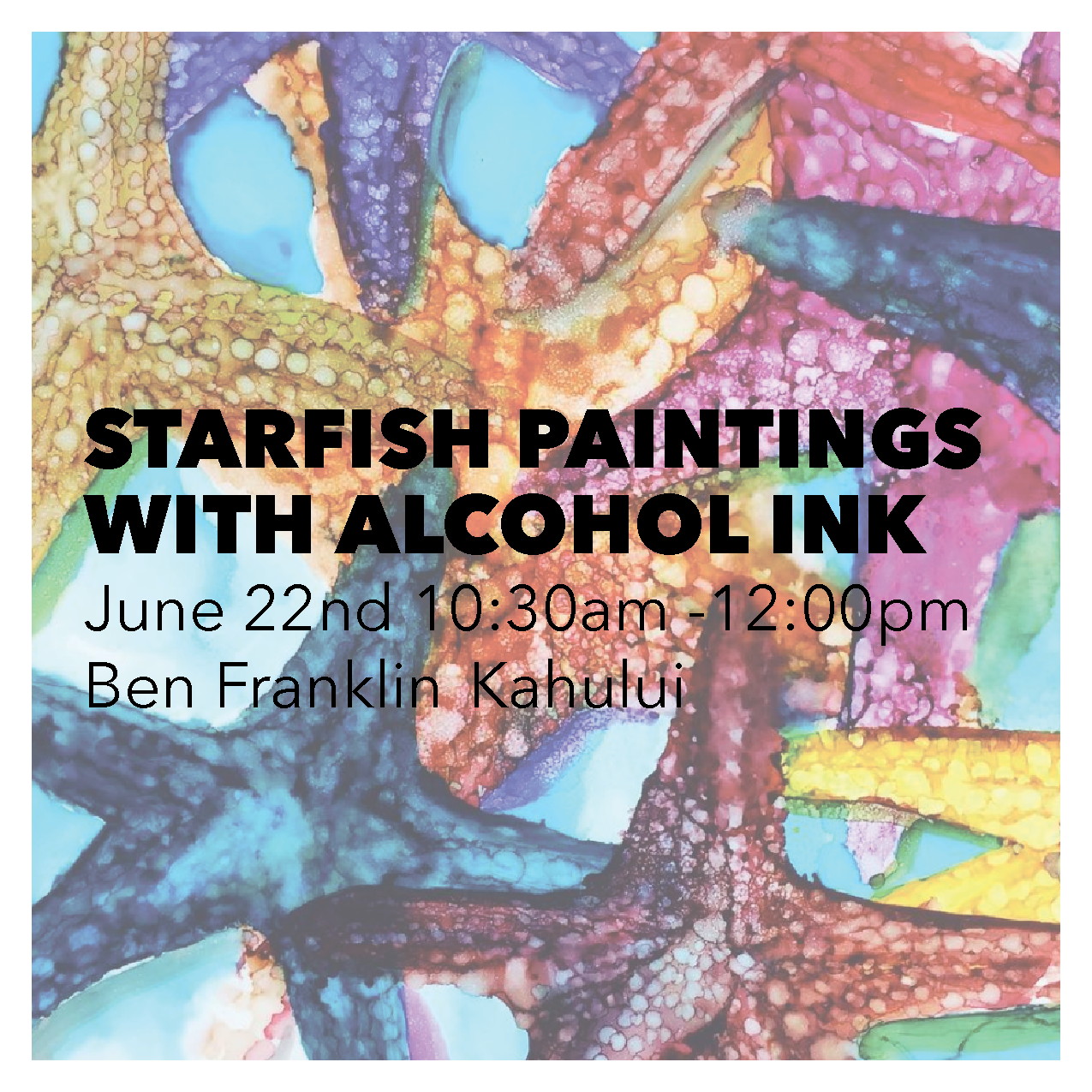 Download Starfish Paintings With Alcohol Ink PNG Image with No ...