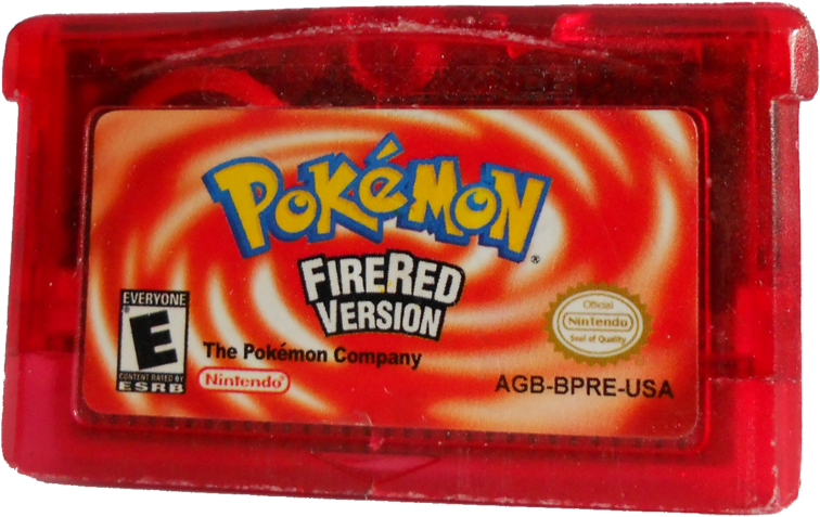 Download Pokemon Fire Red Game Cartridge - Pokemon Fire Red PNG Image ...