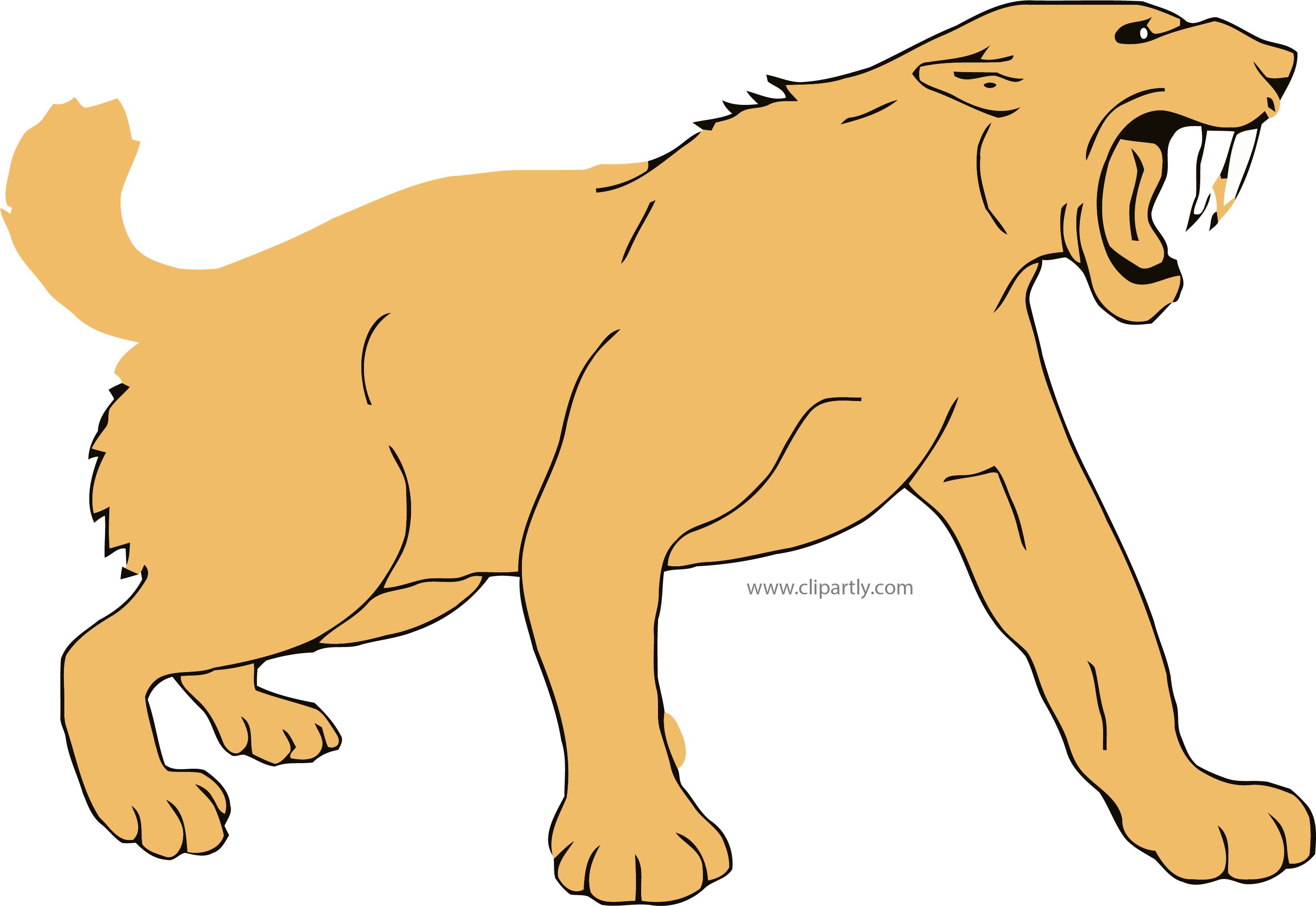 Saber Toothed Tigger Basic Clipart Png Image Download - Saber Tooth ...