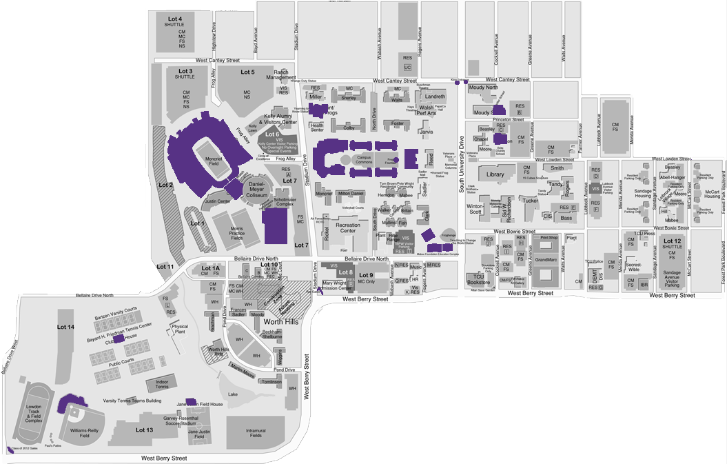 Download Visit - Tcu Campus Map PNG Image with No Background - PNGkey.com