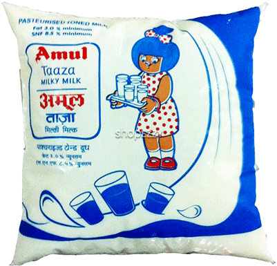 Download Amul Milk Toned Pouch 500 Ml - Amul Taaza Milk 500ml PNG Image ...