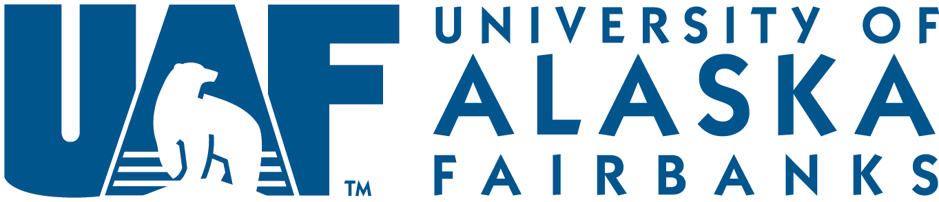 Download Block Letters Of Uaf In A Blue Color With A White Polar ...
