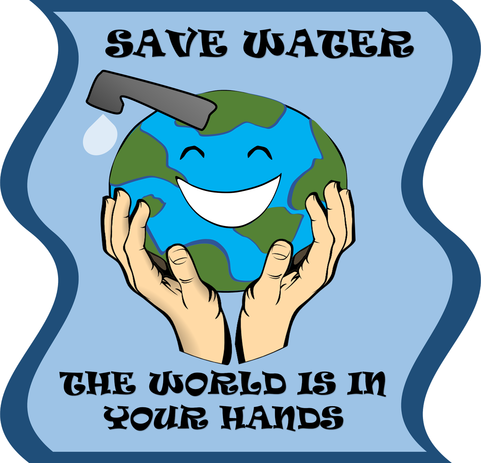 Download 100 Ways To Conserve Water - Save Water Cartoon Poster PNG ...