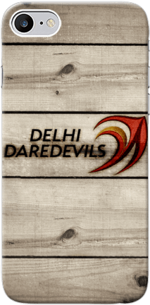 Download Attractive Ipl Delhi Daredevils Logo Wooden Back Case ...