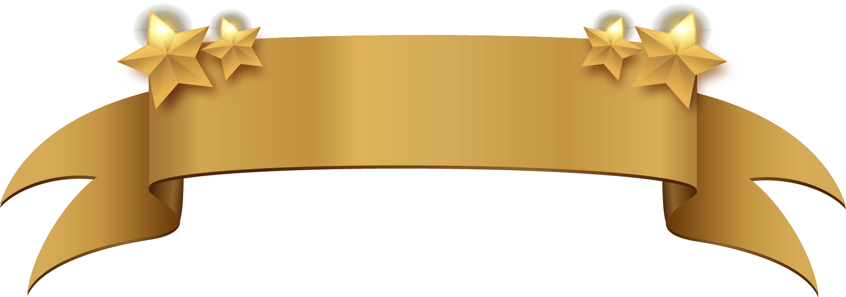 Golden Clipart Title Banner Gold Banner Ribbon Png Free Transparent