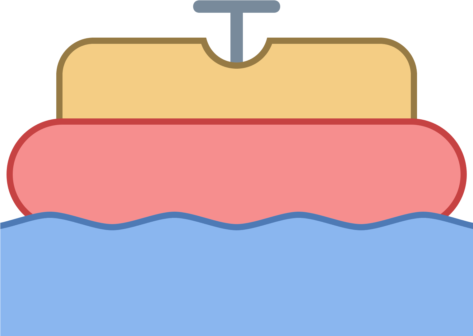 This Icon Depicts A Boat Floating In Water - Icon - Free Transparent ...