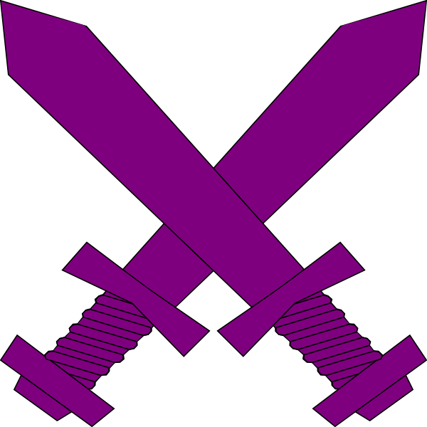 Download Purple Crossed Swords Clip Art At Clker - Red Sword Icon Png ...