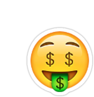 Download Money Mouth Emoji Sticker », Stickers Par Jennyxdodds ...