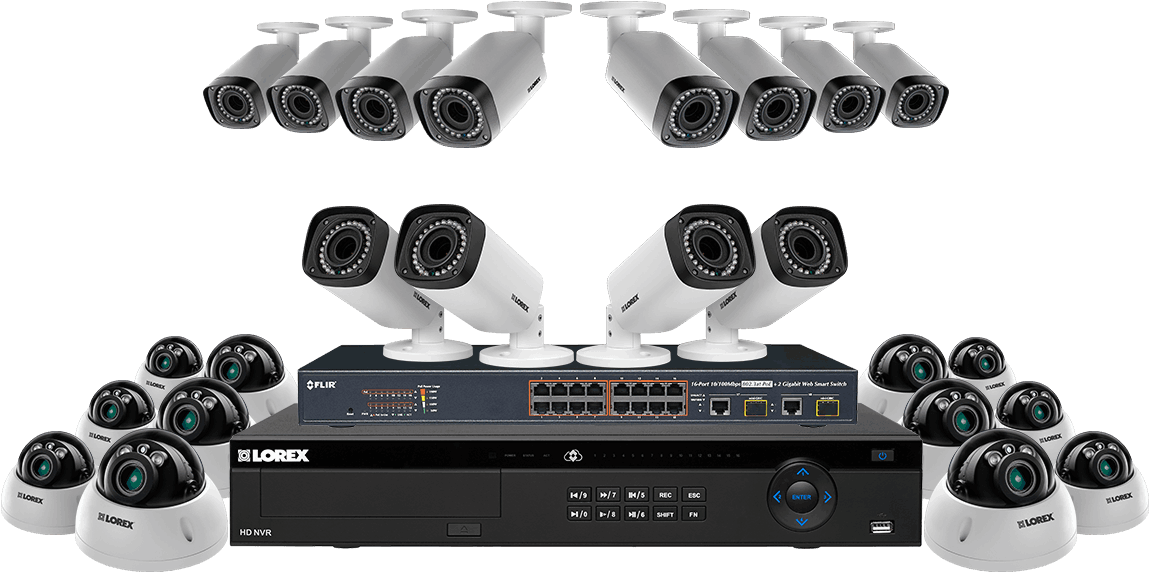 Cctv/ip Cameras - Hd Ip Security Camera System - Free Transparent PNG ...