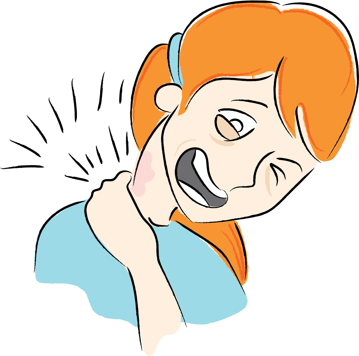 Download Illustrating This Pain In My Neck - Neck Pain Clip Art PNG ...