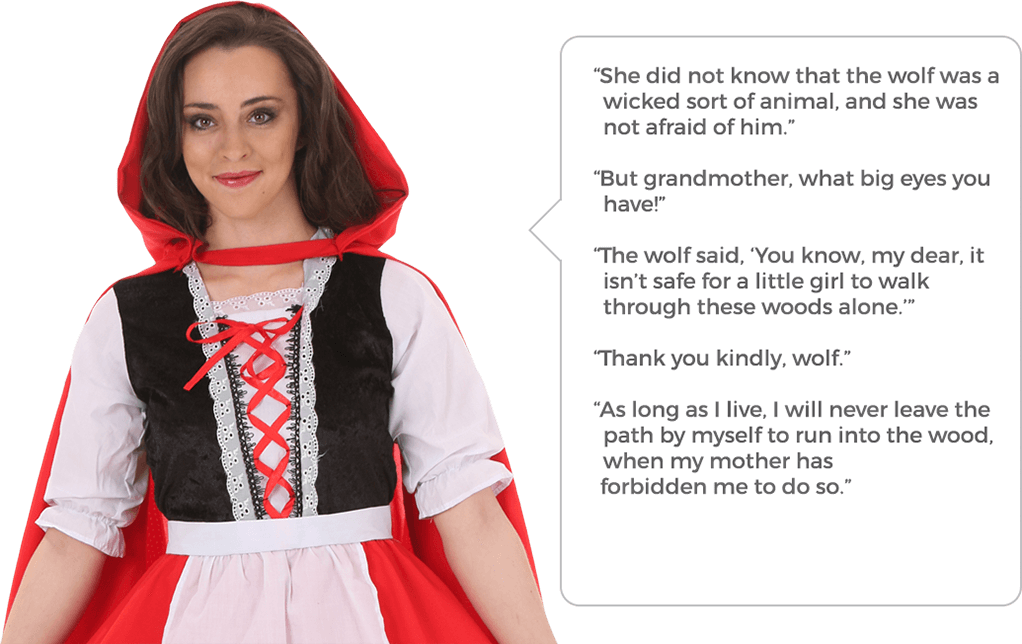 Little Red Quote Charles Dickens Quote: Little Red Riding Hood Was My