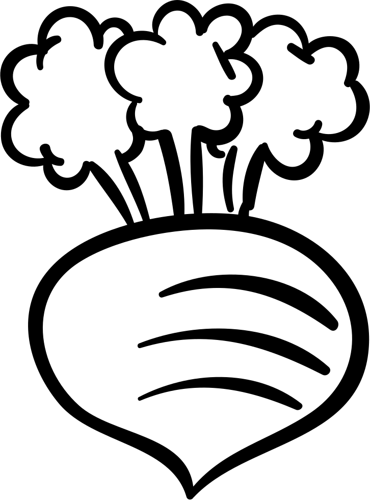 Download Gardening Radish Comments - Black And White Radish PNG Image ...