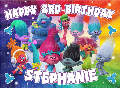 Download Trolls - Trolls Edible Cake Toppers PNG Image with No ...