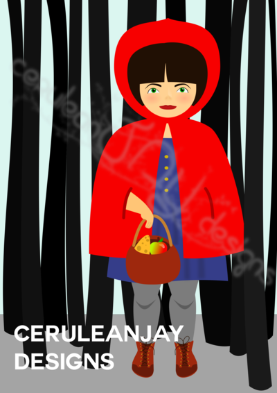 Download Little Red Riding Hood Digital Design - Cartoon PNG Image with ...