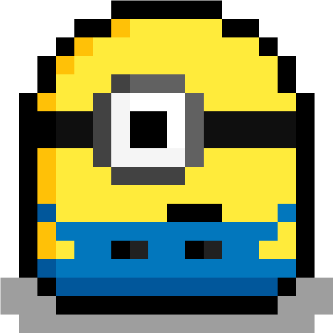 Minion Meep - Trick Or Treat Pixel Art - Free Transparent PNG Download ...