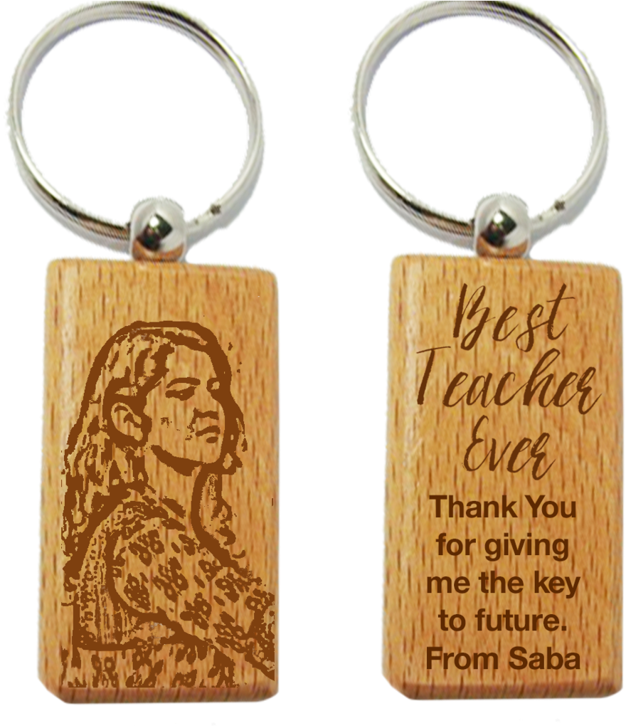 Personalized Wooden Keychain - Wooden Keychain - Free Transparent PNG ...