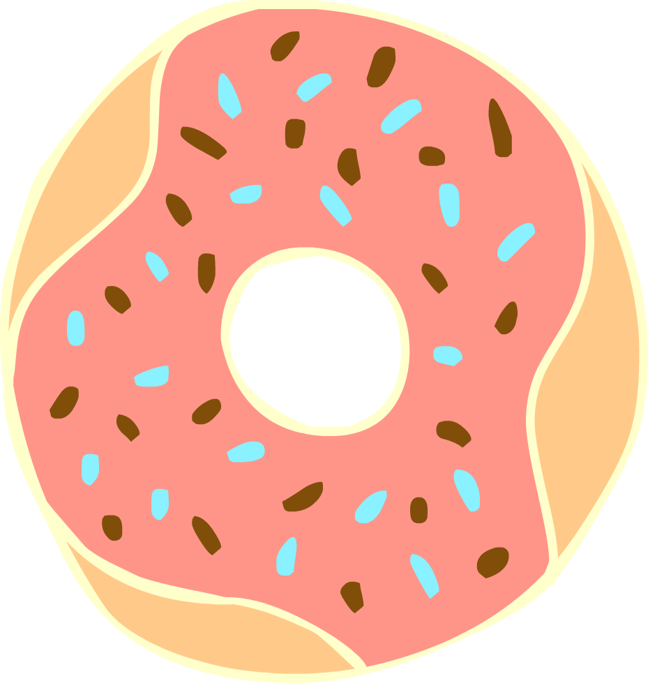 Cute Food Clipart - Doughnut - Free Transparent PNG Download - PNGkey