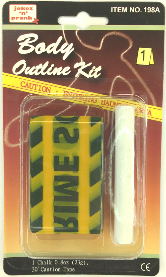 Download Body Outline Kit - Box Of Halloween Pranks - Scary Party Blood ...