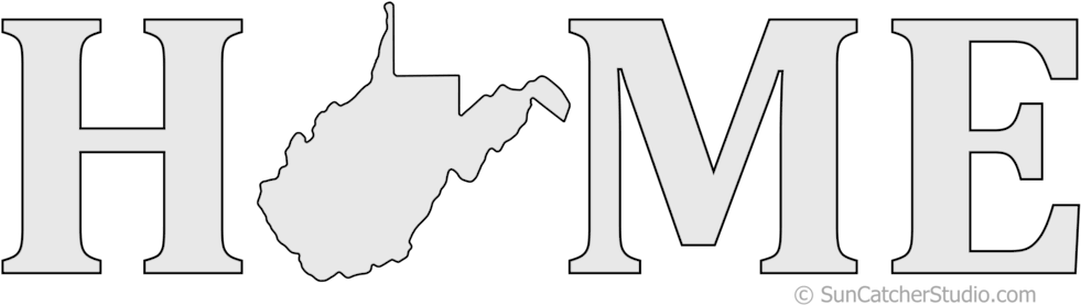 Download West Virginia Home Stencil Pattern Shape State Stencil ...