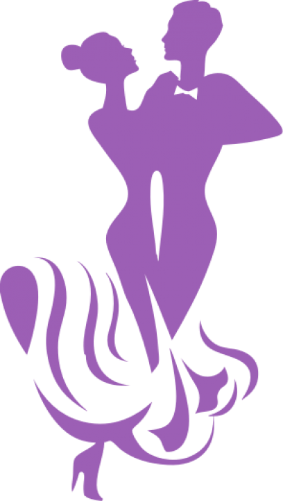 Dancing Couple Purple - Ballroom Dance Couple Png - Free Transparent ...
