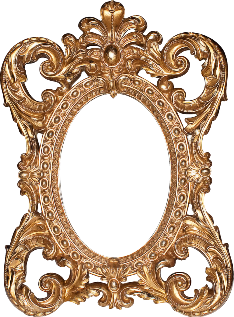 Download G By Fatimah Al Khaldi On Deviantart - Vintage Gold Oval Frame ...