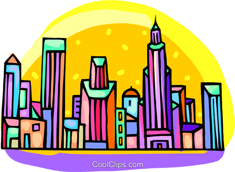 City Scene Royalty Free Vector Clip Art Illustration - City Scene ...