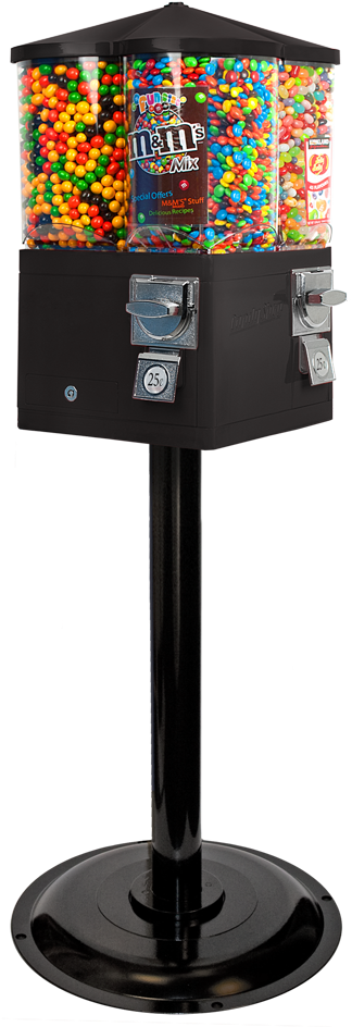 4 Head Carousel Vending Machine - 4 Compartment Candy Vending Machine ...