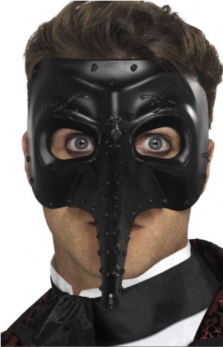 Download Venetian Gothic Capitano Mask - Black Gothic Capitano Mask PNG ...