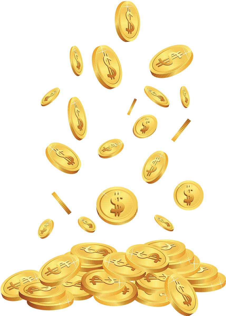 Coins Falling - Free Transparent PNG Download - PNGkey
