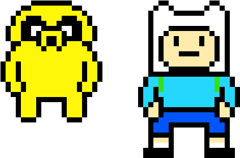 Finn Y Jake - Pixel Art - Free Transparent PNG Download - PNGkey