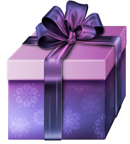 Purple Gift Box Clip Art