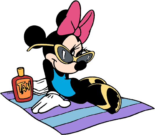 Download Beach Clipart Mickey Mouse - Minnie Mouse Beach PNG Image with ...