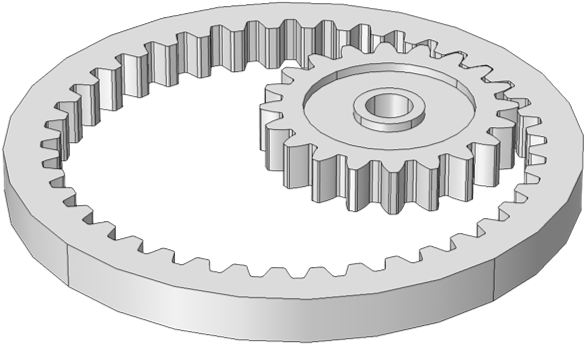Download A Model Of Internal Spur Gears - Internal And External Gears PNG Image with No ...