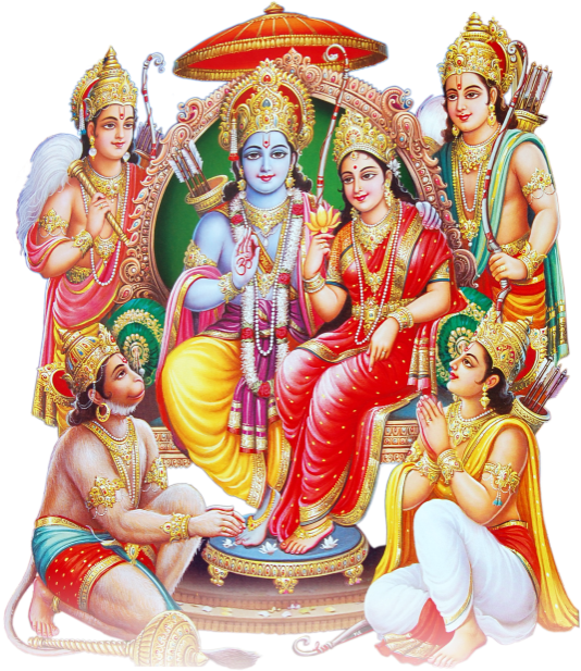 Download Lord Rama Transparent Background - Shri Ram Darbar Png PNG ...