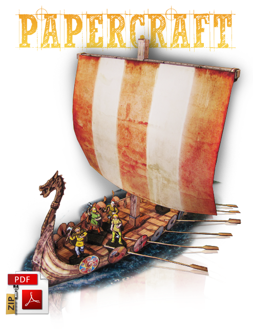Download Viewing Product / Viking Longship - Papercraft Viking Ship PNG ...