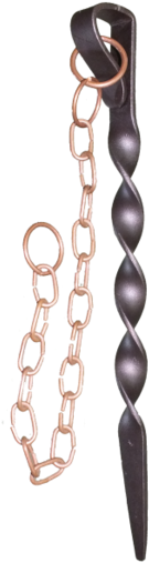 Monarch Rain Chains -rain Chain Anchoring Stake - Monarch Rain Chains ...