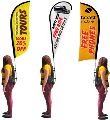 Download Backpack Flags Signs For Advertising - Backpack Flags PNG ...