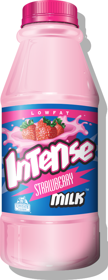 Download Lowfat Strawberry - Upstate Farms Milk, Intense, Original ...