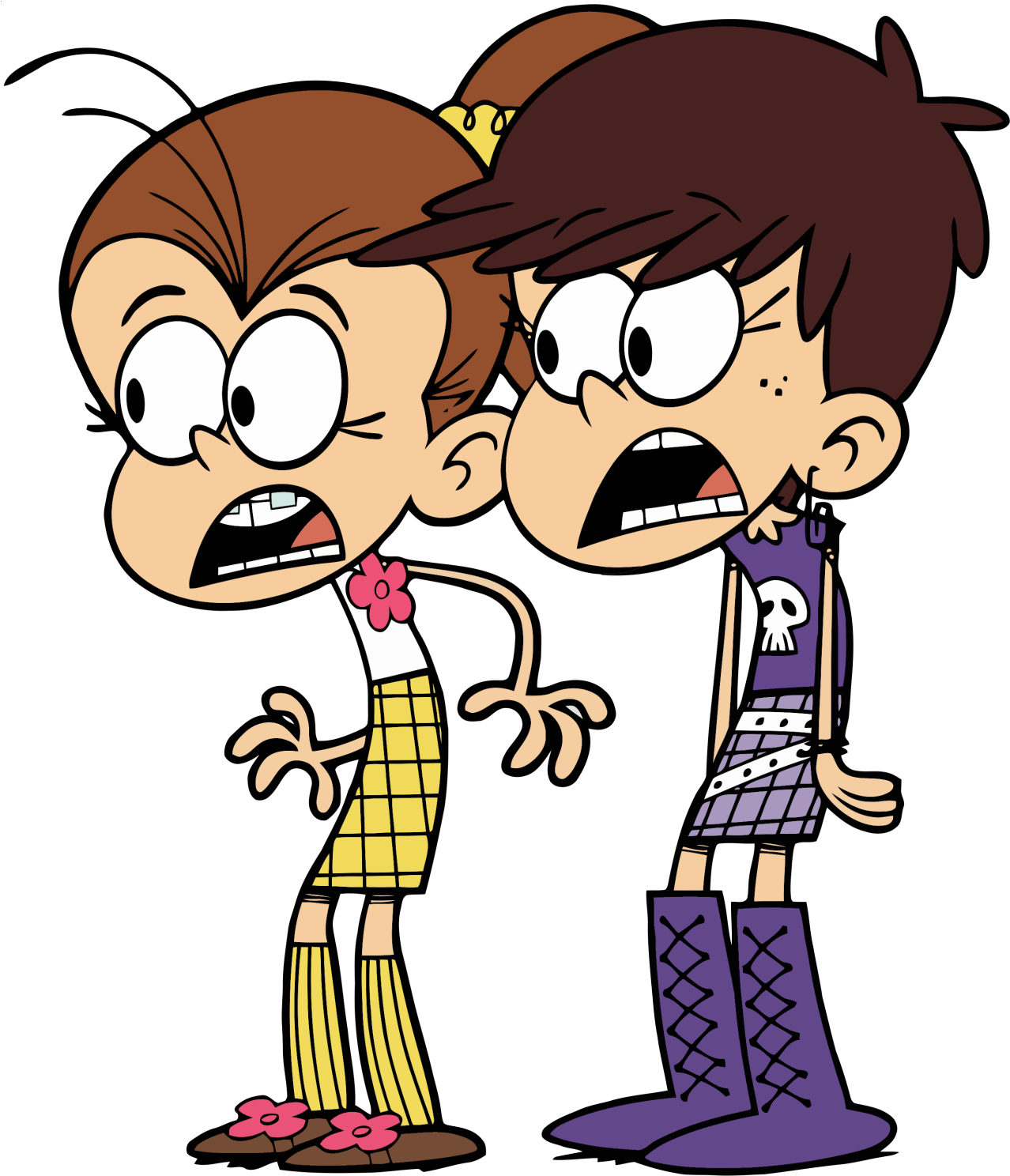 Download They Look Really Suprised - Loud House Luna And Luan PNG Image ...