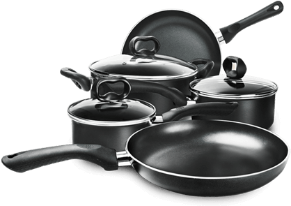 Download Pots And Pans - Ecolution 8-piece Non-stick Cookware Set ...