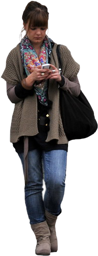 Woman Texting - Png Human For Photoshop - Free Transparent PNG Download ...