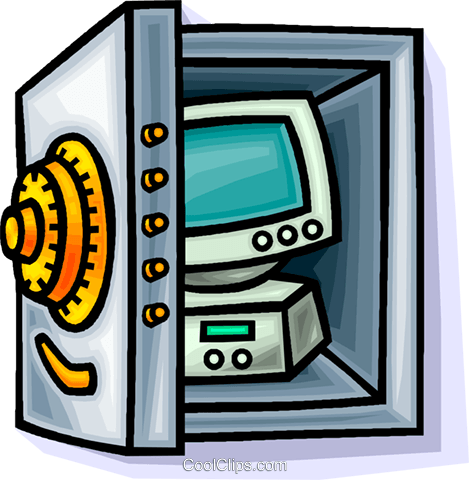 Download Computer In A Bank Vault Royalty Free Vector Clip Art ...