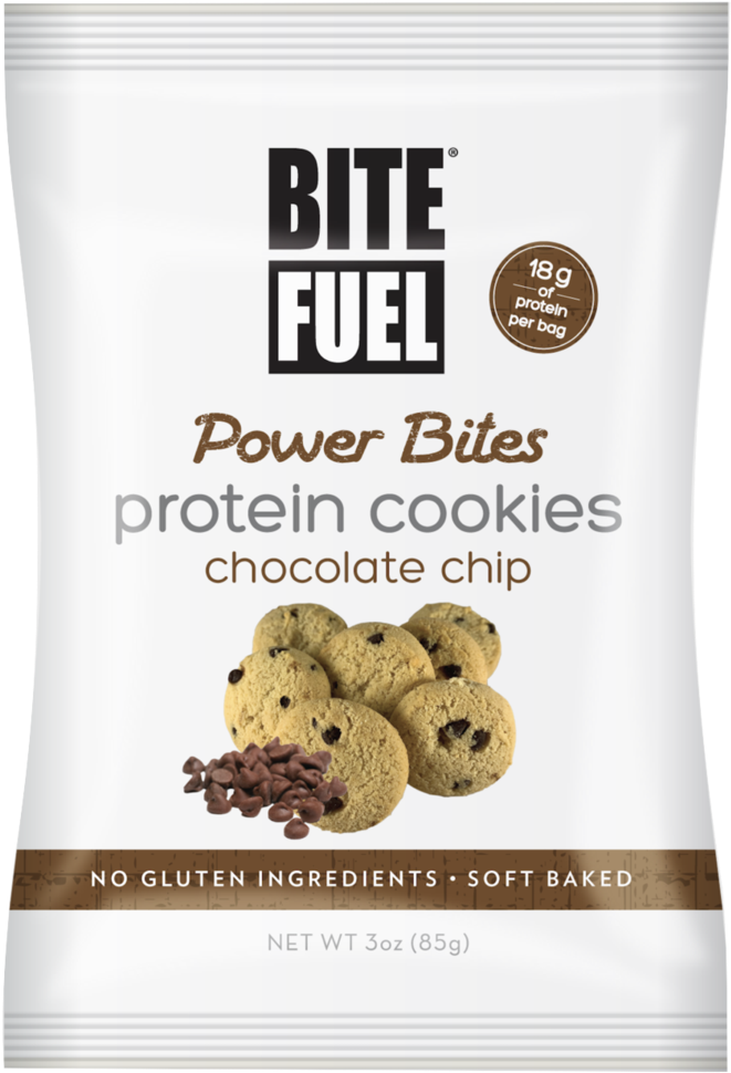 Download Chocolate Chip Protein Cookies - Bite Fuel - Power Bites ...